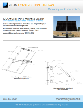 Construction Camera Support | iBEAM Construction Cameras | 208-344-8002