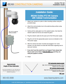 Construction Camera Support | iBEAM Construction Cameras | 208-344-8002